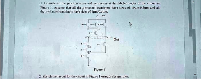 SOLVED: Please answer question 2.2. Sketch the layout for the circuit in Figure 1 using λ design ...
