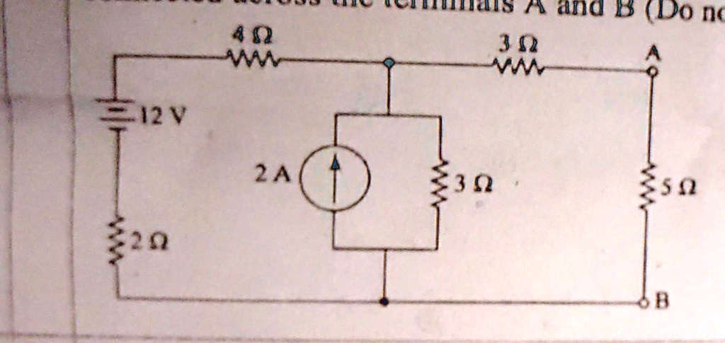 SOLVED: Use Norton's theorem to calculate the current flowing through the 5 resistor connected ...