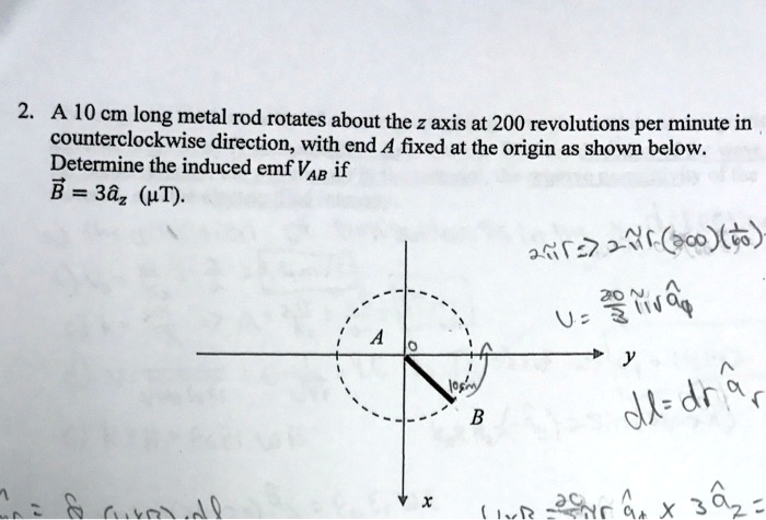 Counterclockwise direction, with end A fixed at the origin as shown ...