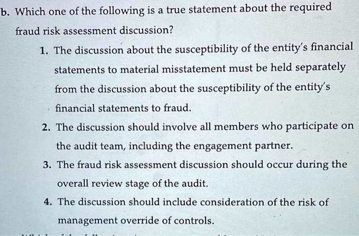 b. Which one of the following is a true statement about the required ...