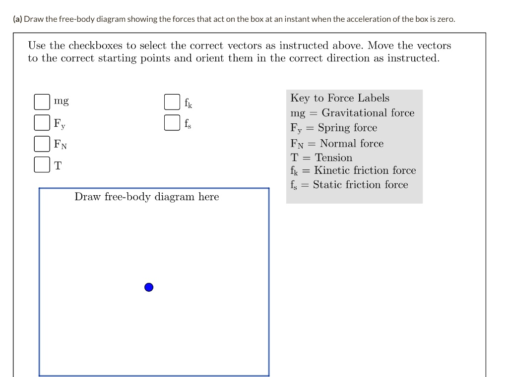 (a) Draw the free-body diagram showing the forces that act on the box ...
