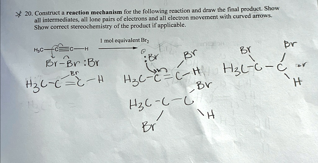 Construct a reaction mechanism for the following reaction and draw the final product. Show all ...