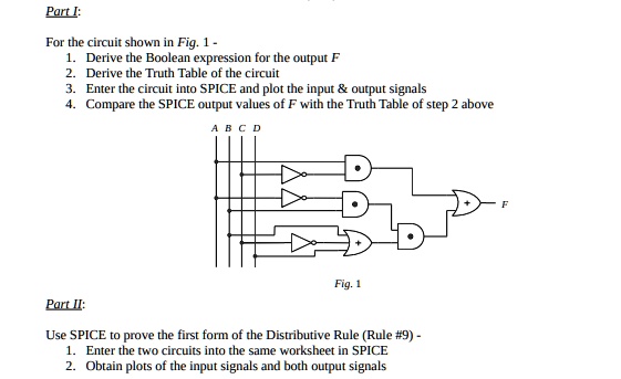 SOLVED: Part: For the circuit shown in Fig- Derive the Boolean expression for the output. Derive ...
