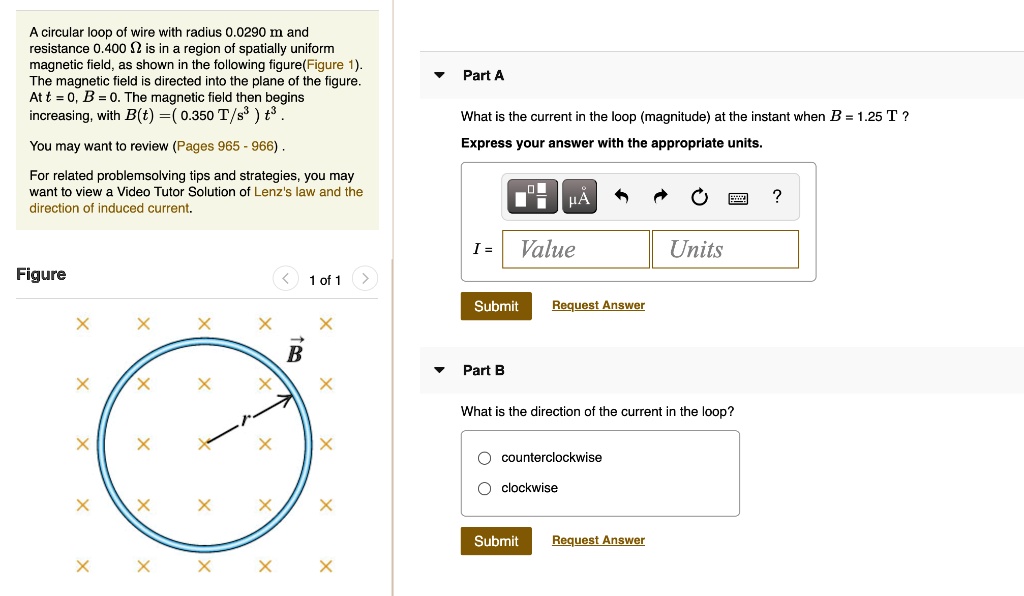SOLVED: circular loop wire with radius 0290 I and resistance 400 $2 is in a region of spatially ...