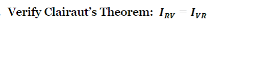 Verify Clairaut's Theorem: IR V=IV R