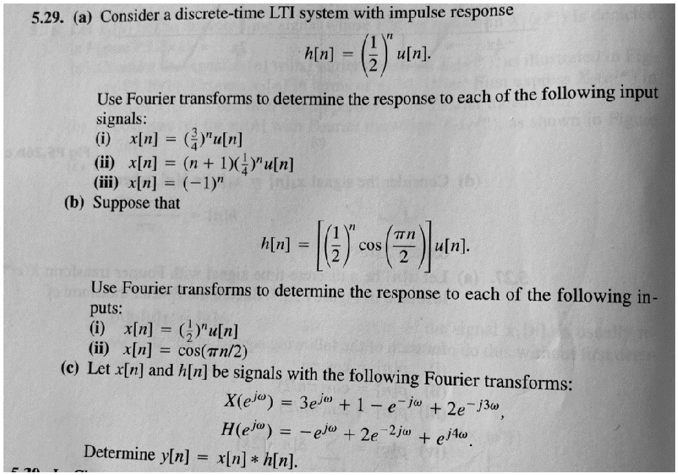 SOLVED: 5.29. (a) Consider a discrete-time LTI system with impulse ...