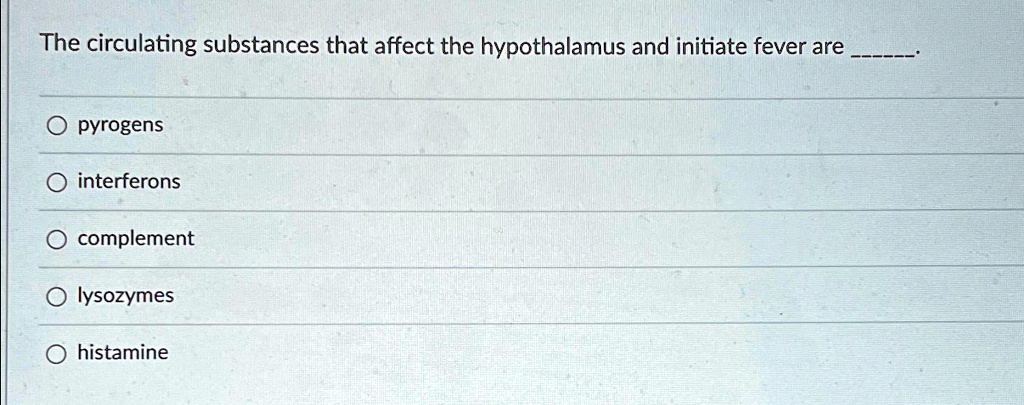 The circulating substances that affect the hypothalamus and...
