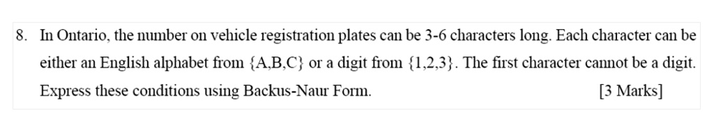 SOLVED: In Ontario. the number 0n vehicle registration plates can be 3 ...