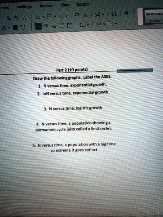 Part 2 (10 points) Draw the following graphs. Label the AXES. 1. N ...