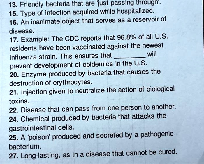 13 friendly bacteria that are just passing througn 15 type of infection ...