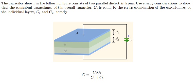 The capacitor shown in the following figure consists of two parallel ...