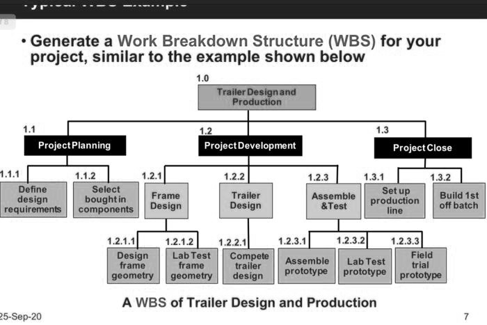 Generate a Work Breakdown Structure (WBS) for your project, similar to ...