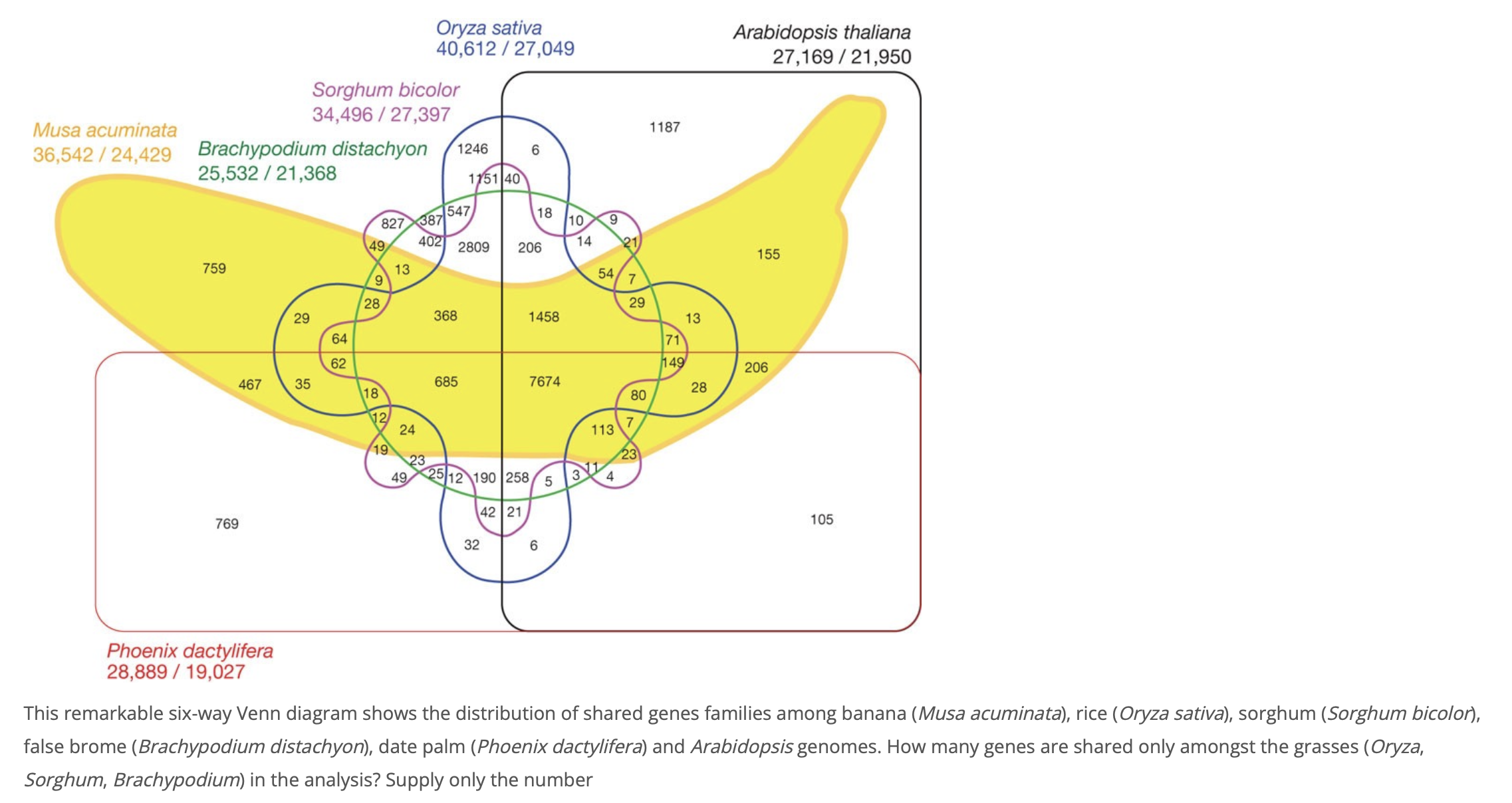 Phoenix dactylifera 28,889 / 19,027 This remarkable six-way Venn ...