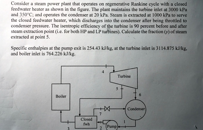 Consider a steam power plant that operates on regenerative...