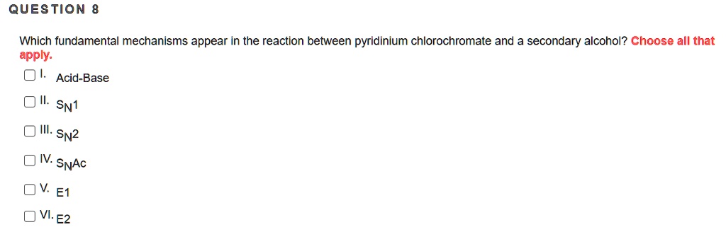 SOLVED: Which fundamental mechanisms appear in the reaction between ...