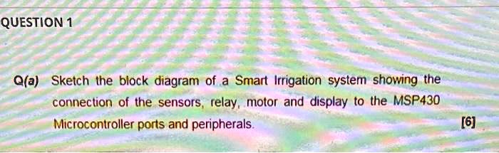 Solved Qa Sketch The Block Diagram Of A Smart Irrigation System Showing The Connection Of The