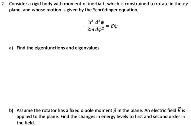 Consider a rigid body with moment of inertia I, which is constrained to ...
