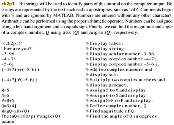 Solved Ch2p1 Bit Strings Will Be Used To Identify Parts Of This Tutorial On The Computer