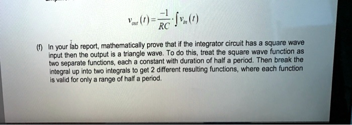 SOLVED: v..(t fIn your ab report, mathematically prove that if the ...