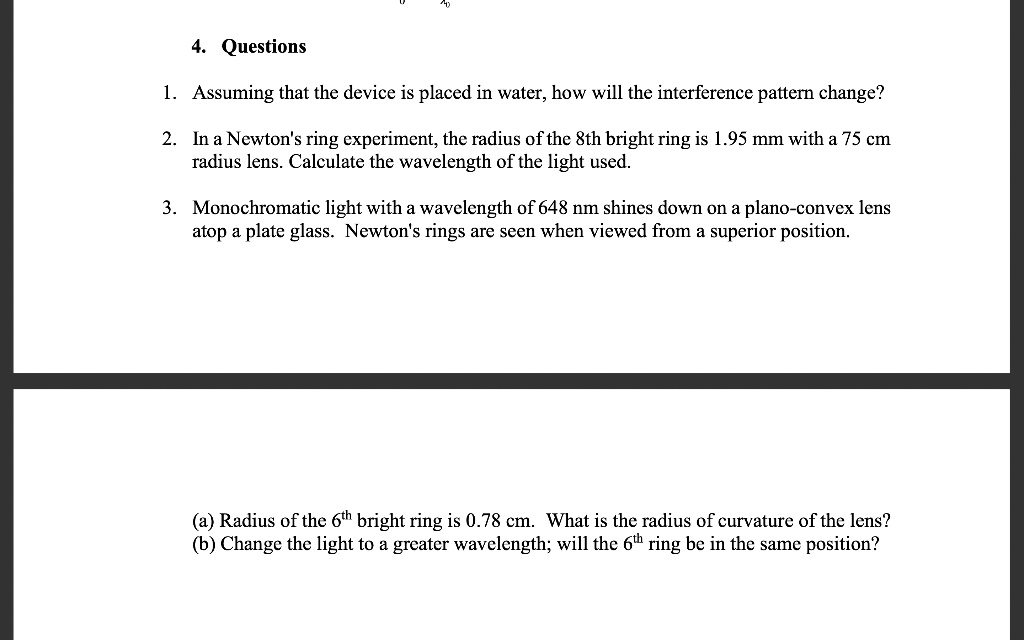 questions assuming that the device is placed in water how will the ...