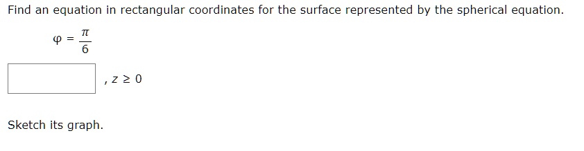 find an equation in rectangular coordinates for the surface represented ...