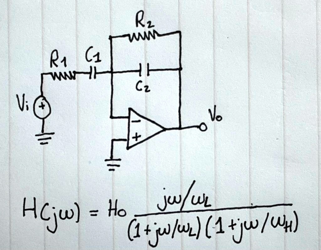 SOLVED: Show that the transfer function of the circuit in the figure ...