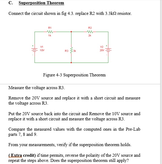 Draw the following circuit on Tinkercad (with breadboard) and follow the steps. C. Superposition ...