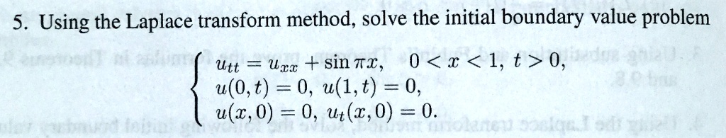 5. Using the Laplace transform method, solve the init… - SolvedLib