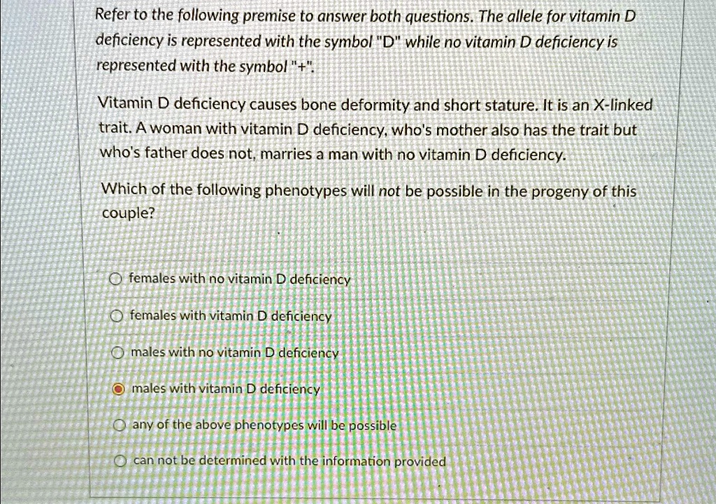 refer to the following premise to answer both questions the allele for ...