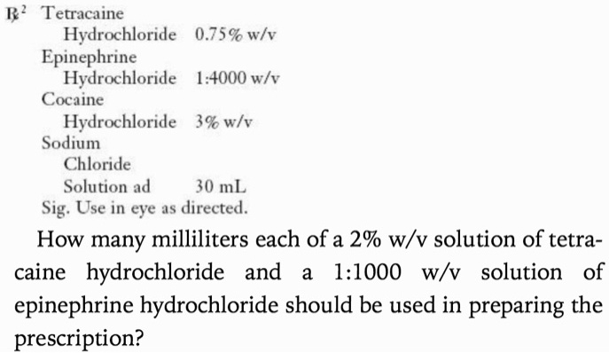 B² Tetracaine Hydrochloride 0.75% w/v Epinephrine Hydrochloride 1:4000 ...