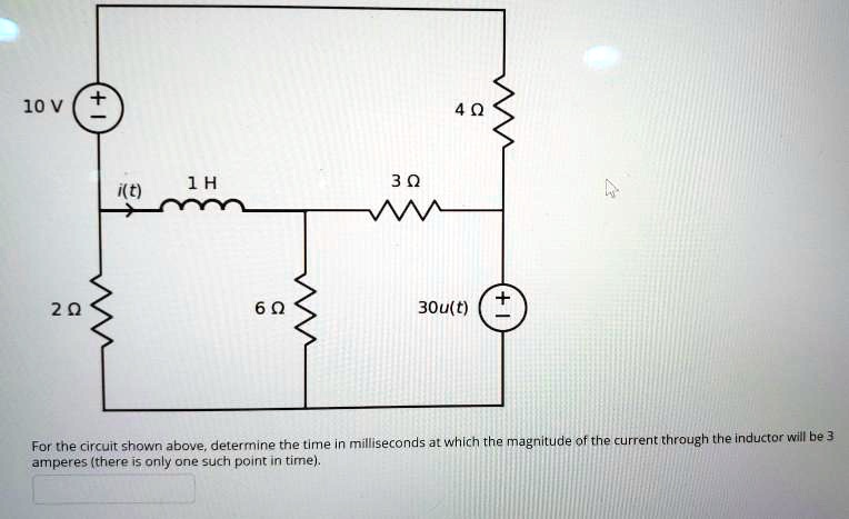 VIDEO solution: 10V 40Î© 1H 3A i(t) c 30Î¼(t) For the circuit shown above, determine the time in ...