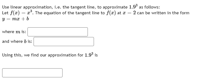 use linear approximation ie the tangent line to approximate 193 as ...