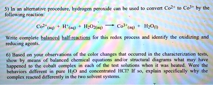 SOLVED: In an alternative procedure, hydrogen peroxide can be used to ...