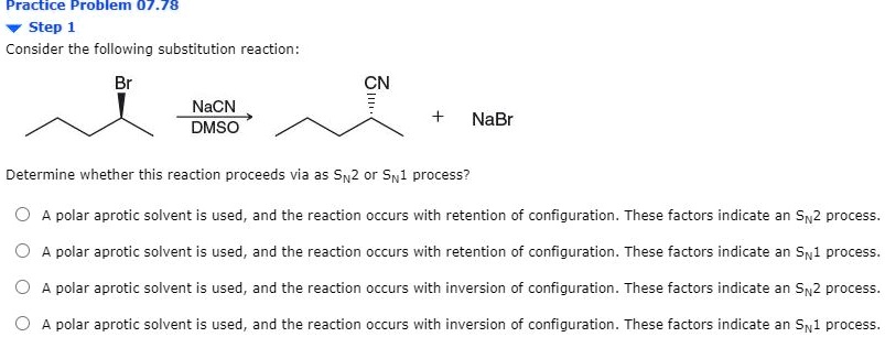 SOLVED: Practice Problem 07.78 Step: Consider the following ...