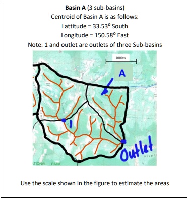 Basin 3 sub basins centroid of basin is as follows...