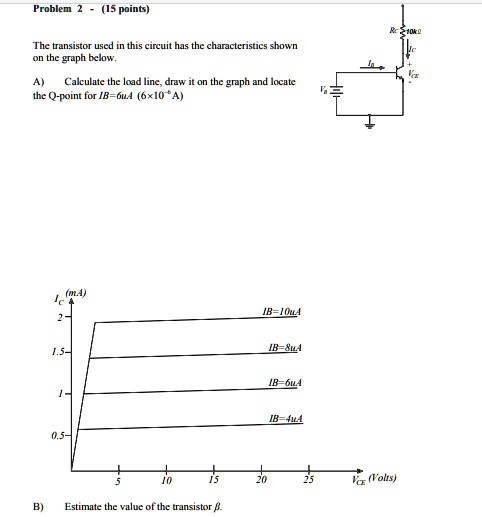 Problem 2 (15 points) The transistor used in this circuit has the ...