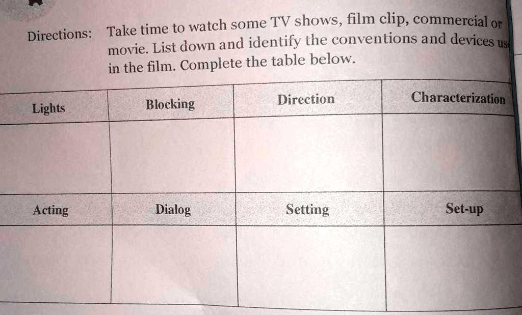 SOLVED: 'answer it please please to watch some TV shows, film clip ...