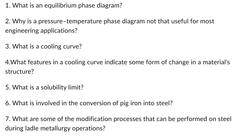 1 what is an equilibrium phase diagram 2 why is a pressure temperature ...