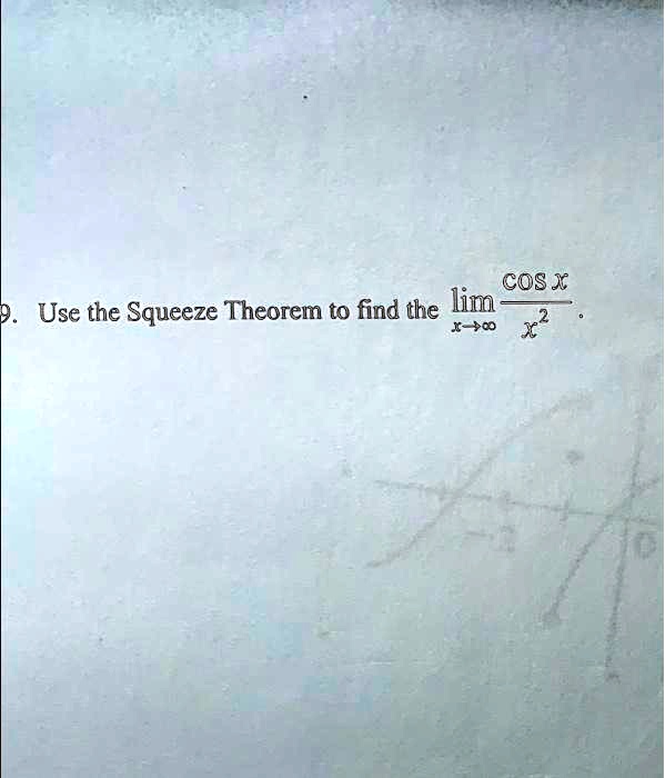 SOLVED:Cosx Use the Squeeze Theorem to find the lim 10