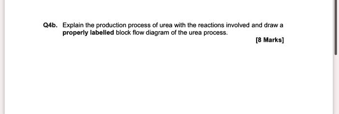 SOLVED: Q4b. Explain the production process of urea with the reactions ...