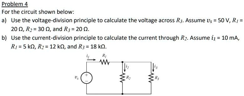 SOLVED: Problem 4 For the circuit shown below: a) Use the voltage ...