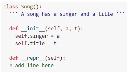 VIDEO solution: Consider the following class, what line should complete ...