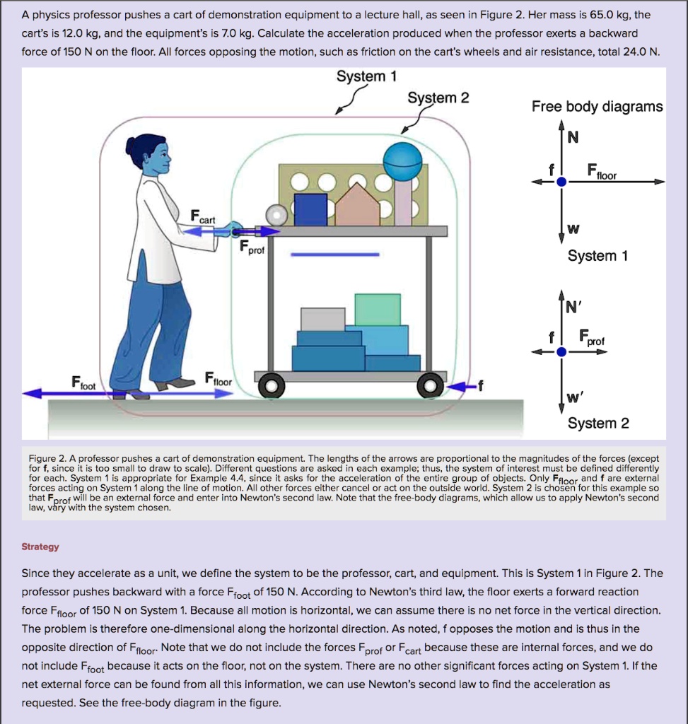 a physics professor pushes a cart of demonstration equipment to lecture ...