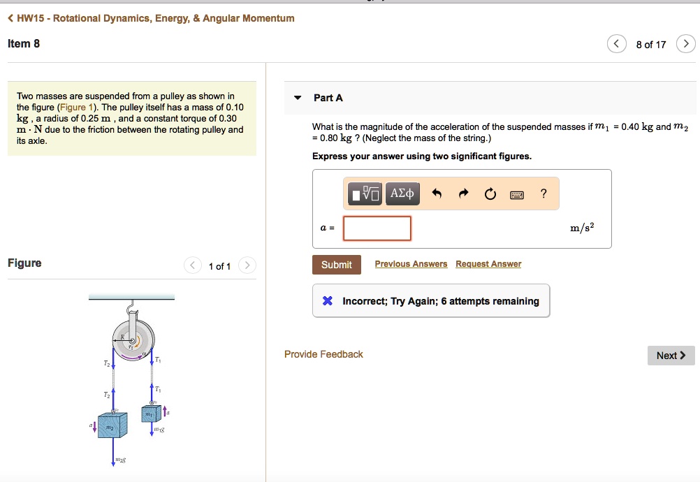 hw15 rotational dynamics energy angular momentum item 8 8 of 17 two ...