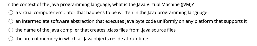 Solved In The Context Of The Java Programming Language What Is The 4961