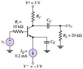 SOLVED: In the circuit below, Î² = 120, RC = 8.8 kÎ©, CÏ€ = 59 pF, and CÎ¼ = 9 pF. Draw the low ...