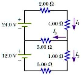 calculate the currents i1 i2 and i3 in the circuit shown in the figure below 24877