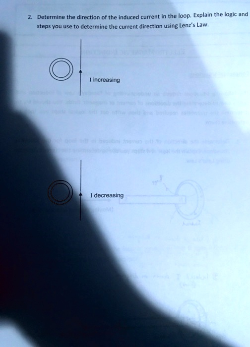 determine the direction of the induced current in the loop explain the ...