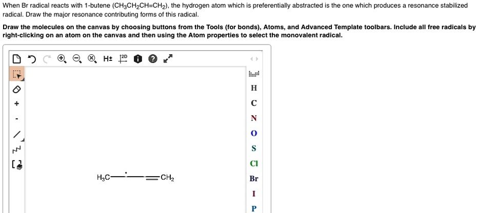 SOLVED: When Br radical reacts with butene (CH;CHzCH-CHz), the hydrogen ...