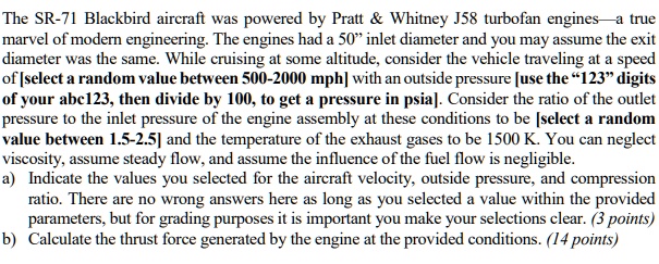 SOLVED: 123" digits is 946. The SR-71 Blackbird aircraft was powered by ...